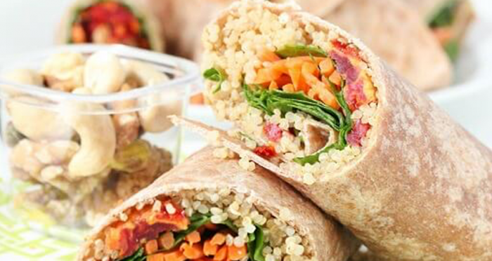 Quinoa Veggie Wrap - El Sabor - Nacho Chips , Dips , Wraps